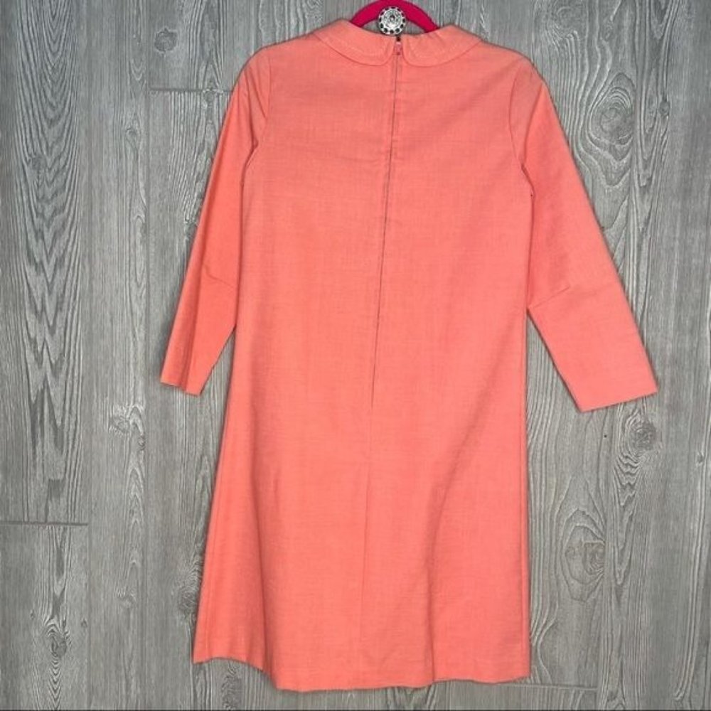 Vintage Jeri Ann Coral Pink / Orange Dress With Butto… - Gem